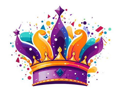 دانلود طرح تاج رنگا رنگ