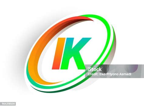 초기 편지 로고 회사 이름 색깔 주황색과 녹색 원형 및 디자인 Swoosh 0명에 대한 스톡 벡터 아트 및 기타 이미지 0명 개념 개념과 주제 Istock