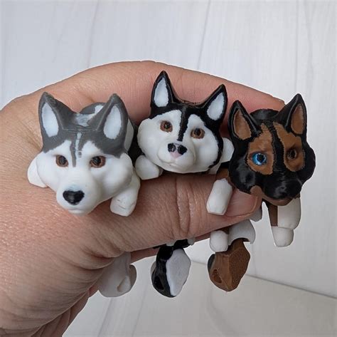 3d Printed Husky Set Memphis Kira Eleanor Articulated Fidget Toy