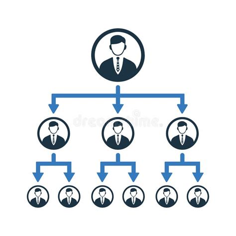 Diseño De Icono De Estructura De Organización De Jerarquía Ilustración