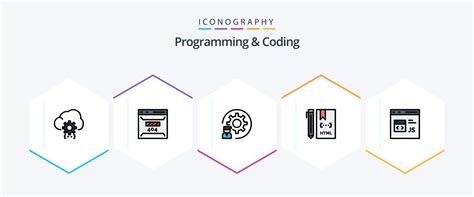 Programming And Coding 25 Filledline Icon Pack Including Develop Code