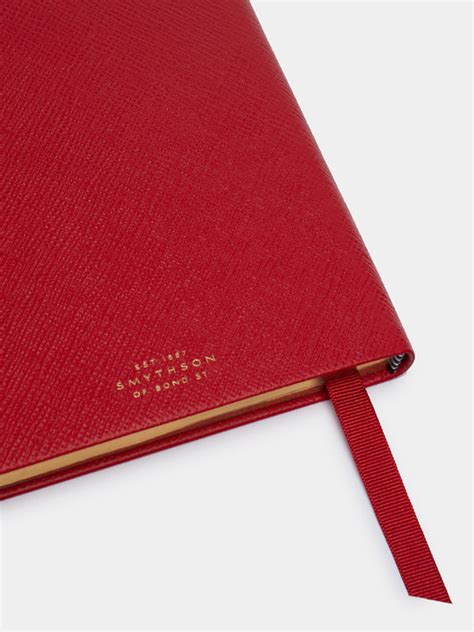Red Soho Leather Notebook By Smythson Abask