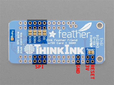 pinouts adafruit 2 13 eink display breakouts and featherwings