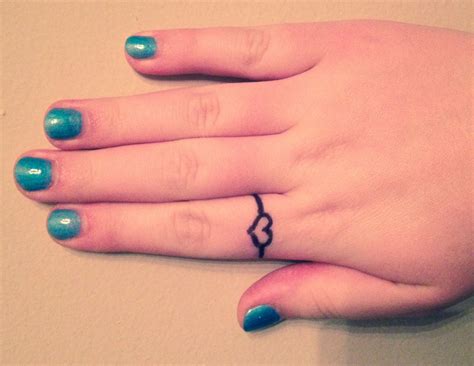 Ring Finger Tattoos Heart
