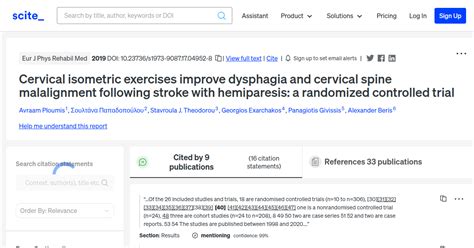 Cervical Isometric Exercises Improve Dysphagia And Cervical Spine Malalignment Following Stroke