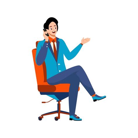 Premium Vector Man Talking Vector Illustration
