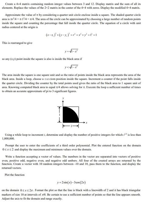 Solved Matlab 2d Plotting Problem Create A 4x4 Matrix