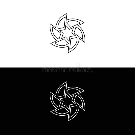 Circle Line Art Vector Logo Template Illustration Stock Vector Illustration Of Curve Idea