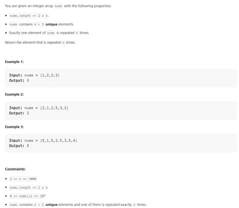 Javan Repeated Element In Size 2n Arrayleetcode 961 네이버 블로그