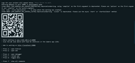Web Server Failed DEP WEBPACK DEV SERVER CONSTRUCTOR DeprecationWarning Using Compiler As
