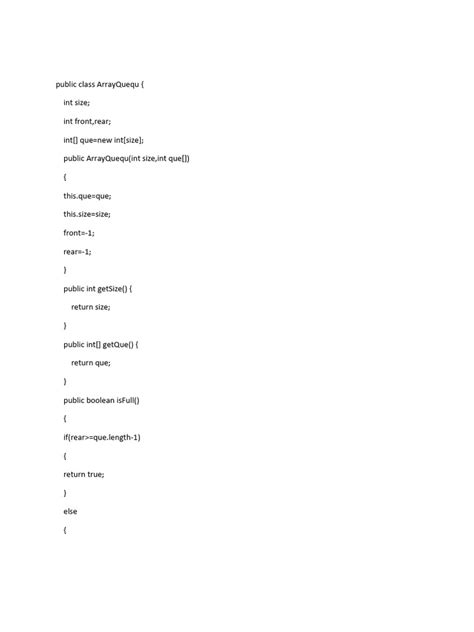 Java Array Queue Implementation Pdf