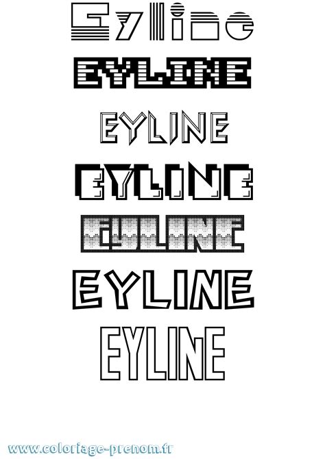 Coloriage Du Pr Nom Eyline Imprimer Ou T L Charger Facilement
