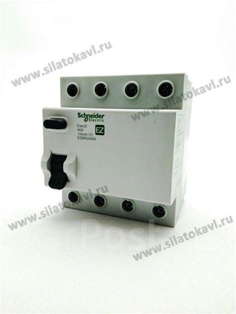 Диф. выключатель EASY 9 (УЗО) 4П 40А 100мА AC 230В Schneider Electric ...