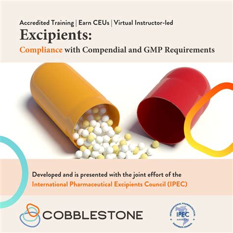 Learn Excipients Compliance With Compendial And Gmp Requirements
