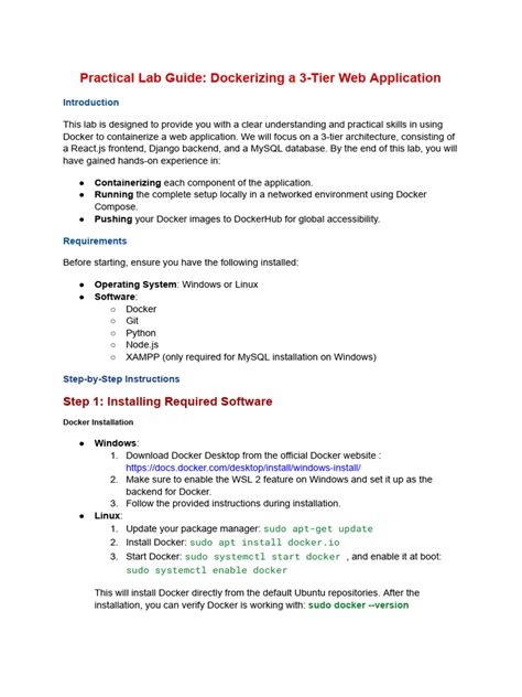 Tp 2 Dockerizing A 3 Tier Web Application Pdf My Sql Databases