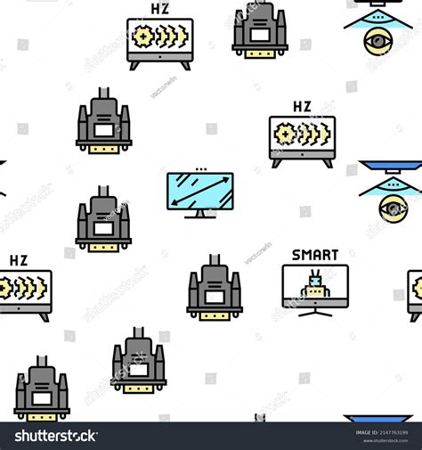 Computer Pc Monitor Vector Seamless Pattern Stock Vector Royalty Free 2147763199 Shutterstock