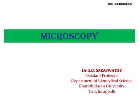 Types Of Microscopy Pdf 86477 Microscopy Techniques