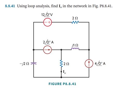 Solved 8841 Using Loop Analysis Find Io In The Network In