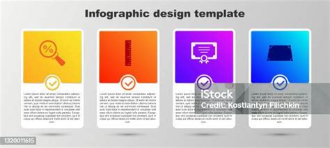 돋보기를 백분율 눈금자 인증서 템플릿 및 급성 사다리꼴 모양으로 설정합니다 비즈니스 인포그래픽 템플릿입니다 벡터 검색에 대한 스톡 벡터 아트 및 기타 이미지 Istock