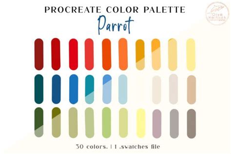 Vibrant Summer Procreate Color Swatches Graphic By Olya Haifisch · Creative Fabrica