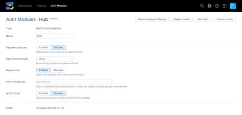 Hub Authentication Module IDE Services Cloud Documentation