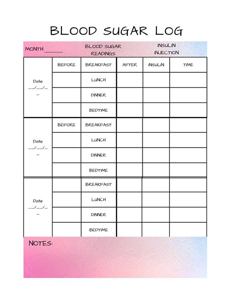 10 Best Printable Diabetic Log Sheets Artofit
