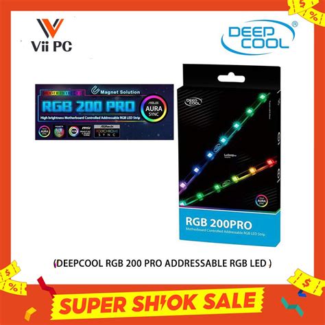 Deepcool Rgb 200 Pro Addressable Rgb Led 35cm Lighting Strip With In Built Magnet Or Support