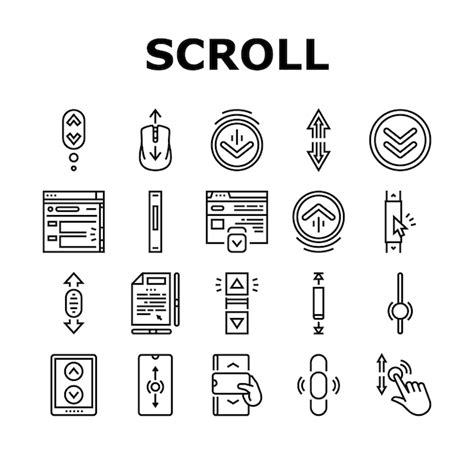 Premium Vector Scroll Computer Mouse Cursor Icons Set Vector
