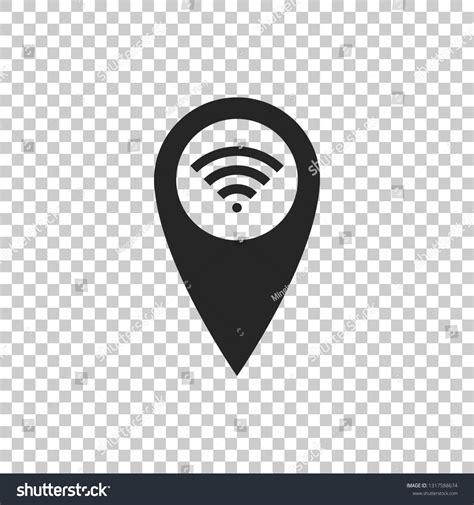 Pointer Map Wifi Internet Signal Connection Stock Vector Royalty Free