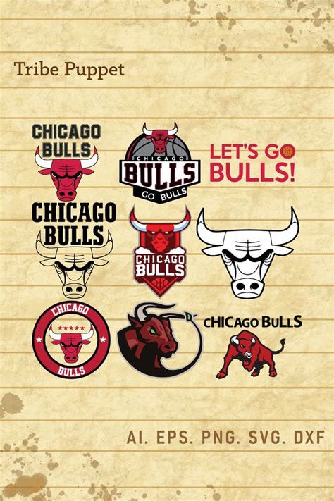 Chicago Bulls Logo Vector Set Chicago Bulls Svg Free Chicago Bulls