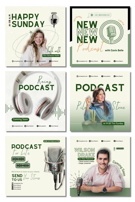 Podcast Instagram Post Template Podcast Canva Template Blogger