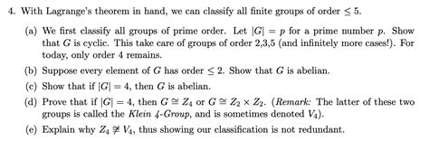 Solved P With Lagrange S Theorem In Hand We Can Chegg