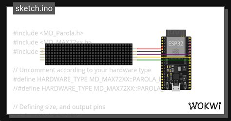 Nadira Max 7219 Wokwi ESP32 STM32 Arduino Simulator