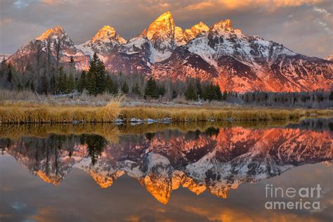 Teton Mountains Sunrise Rainbow Photograph By Adam Jewell