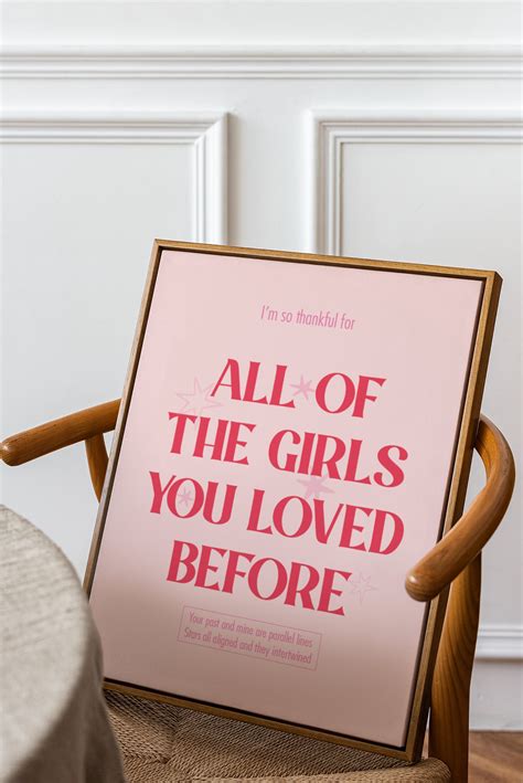 Taylor Swift All Of The Girls You Loved Before Song Lyric Etsy