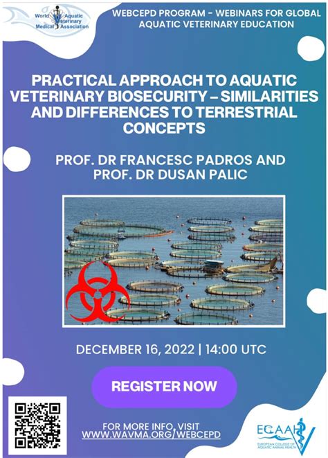 Webminar On Practical Approach To Aquatic Veterinary Biosecurity Similarities And Differences