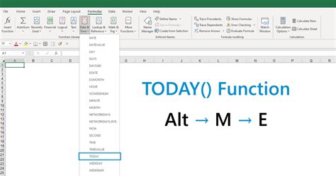 Today Function In Excel Formula Calculator