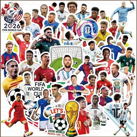 St3 50pcsset 2026 The 23rd Fifa World Cup Football Star Stickers
