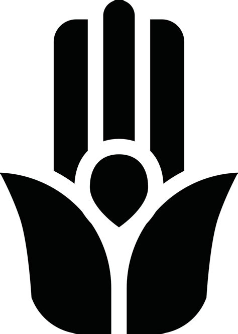 Buddhism Hand Sign In Black And White Color 24388466 Vector Art At