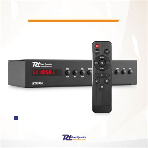 Wzmacniacz Stereo Wt240a Wi Fi Bt Power Dynamics Nagłośnienie Instalacyjne
