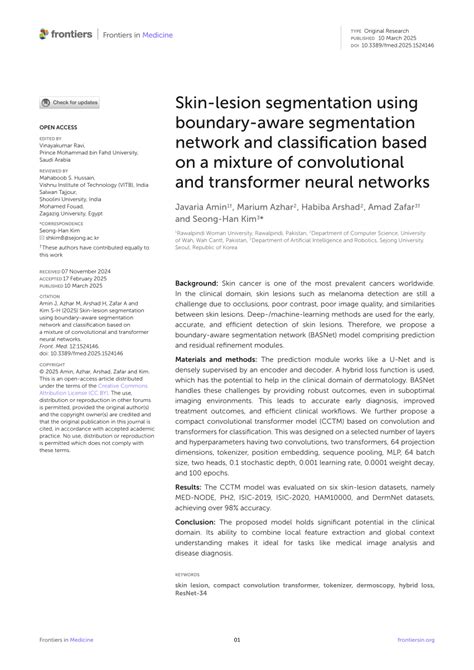 Pdf Skin Lesion Segmentation Using Boundary Aware Segmentation Network And Classification
