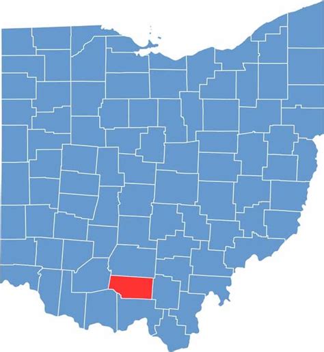 Pike County Map Ohio Us County Maps