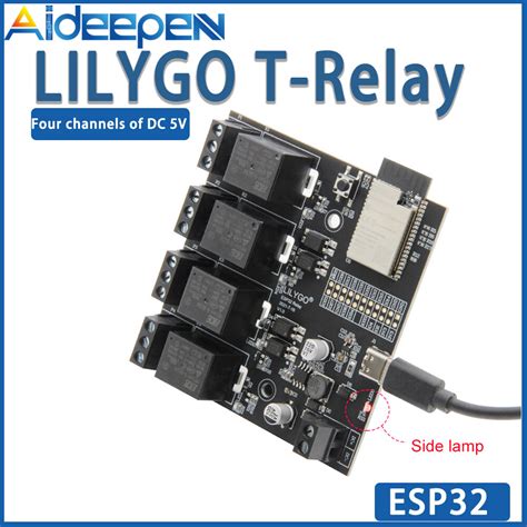 Ready Stock Free ShippingOriginal Aideepen LILYGO T Relay ESP32 Quad DC 5V Relay For Bluetooth