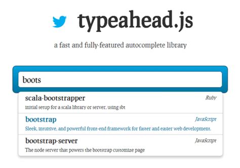 Typeahead Js A JQuery Autocomplete Plugin By Twitter Master Script