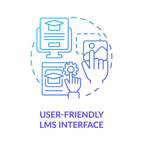 User Friendly Lms Interface Blue Gradient Concept Icon Learning