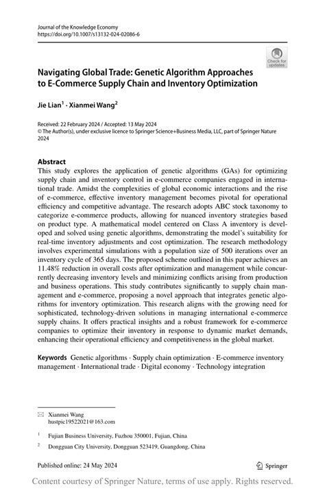 navigating global trade genetic algorithm approaches to e commerce