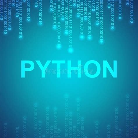Python Binary Code Python Language Software Coding Stock Vector Illustration Of Script