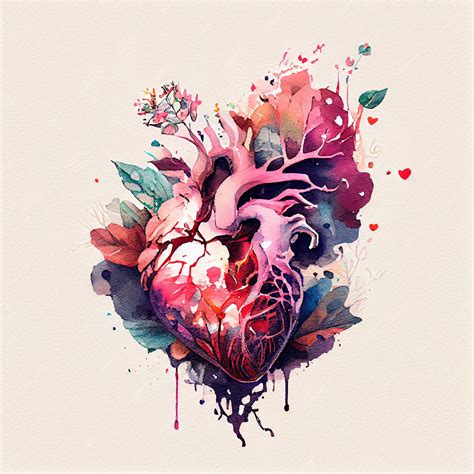 Premium Photo Pretty Aesthetic Heart Illustration With Isolated