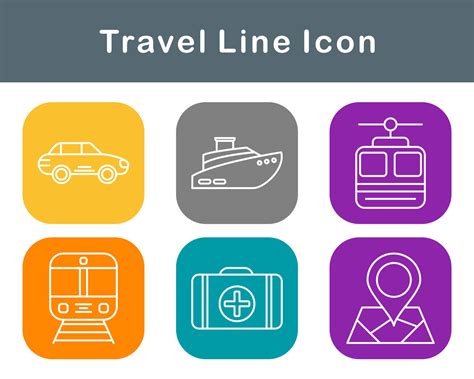 Travel Vector Icon Set 20653619 Vector Art At Vecteezy