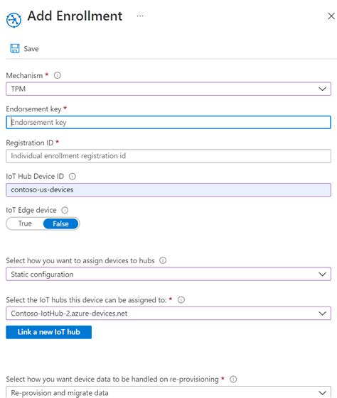 Azure Portal에서 Azure IoT Hub 디바이스 프로비전 서비스에 대한 디바이스 등록 관리 Microsoft Learn